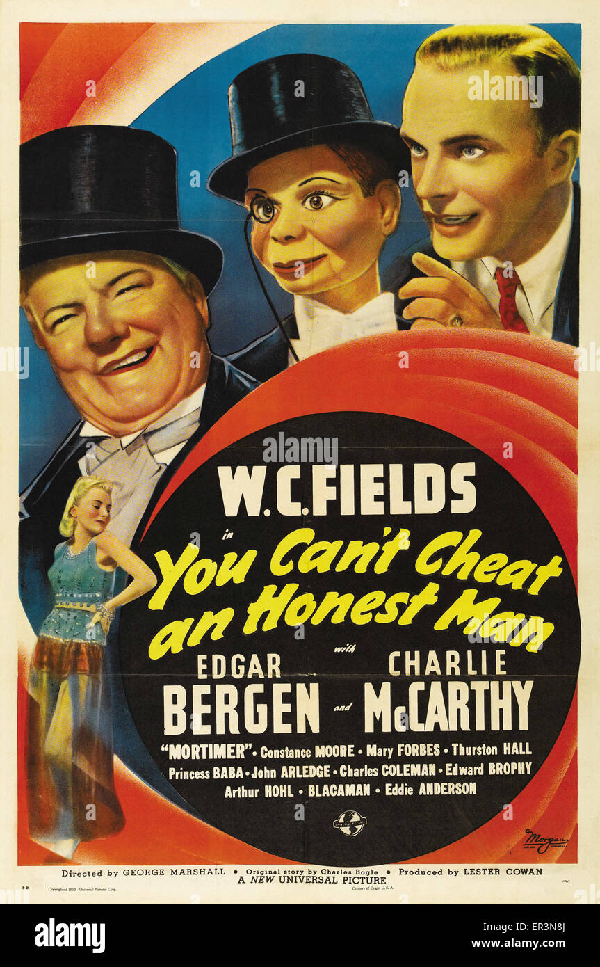 You Can't Cheat an Honest Man - Movie Poster Stock Photo - Alamy