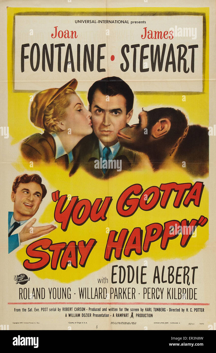 You Gotta Stay Happy - Movie Poster Stock Photo - Alamy