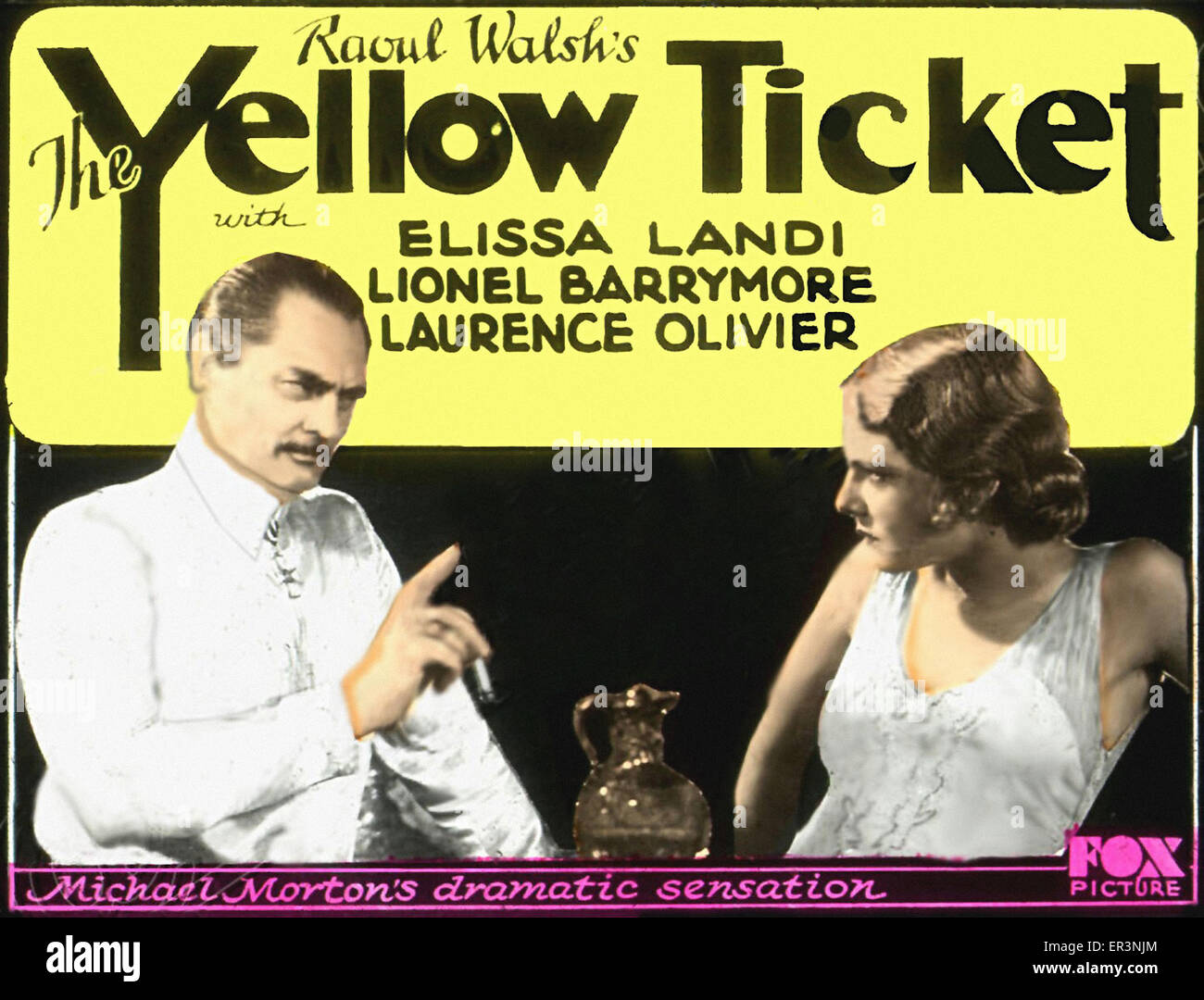 The Yellow Ticket - Movie Poster Stock Photo - Alamy