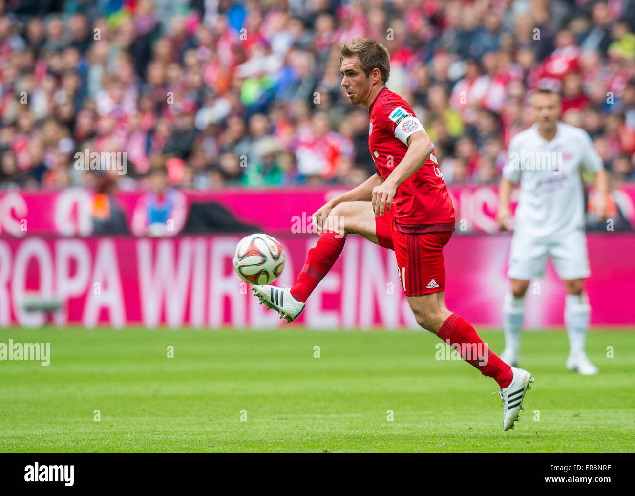 Munich, Germany. 23rd May, 2015. Munich's Philipp Lahm in action during ...