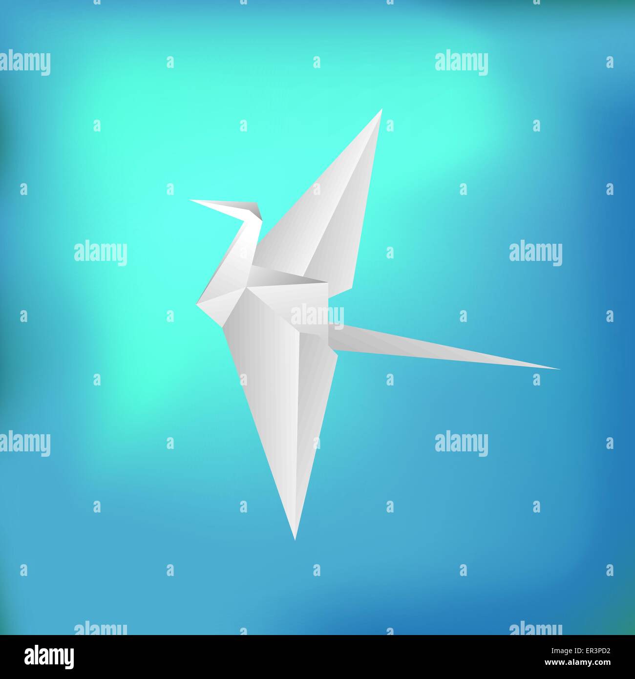 Flying Paper Bird Stock Vector Image & Art - Alamy
