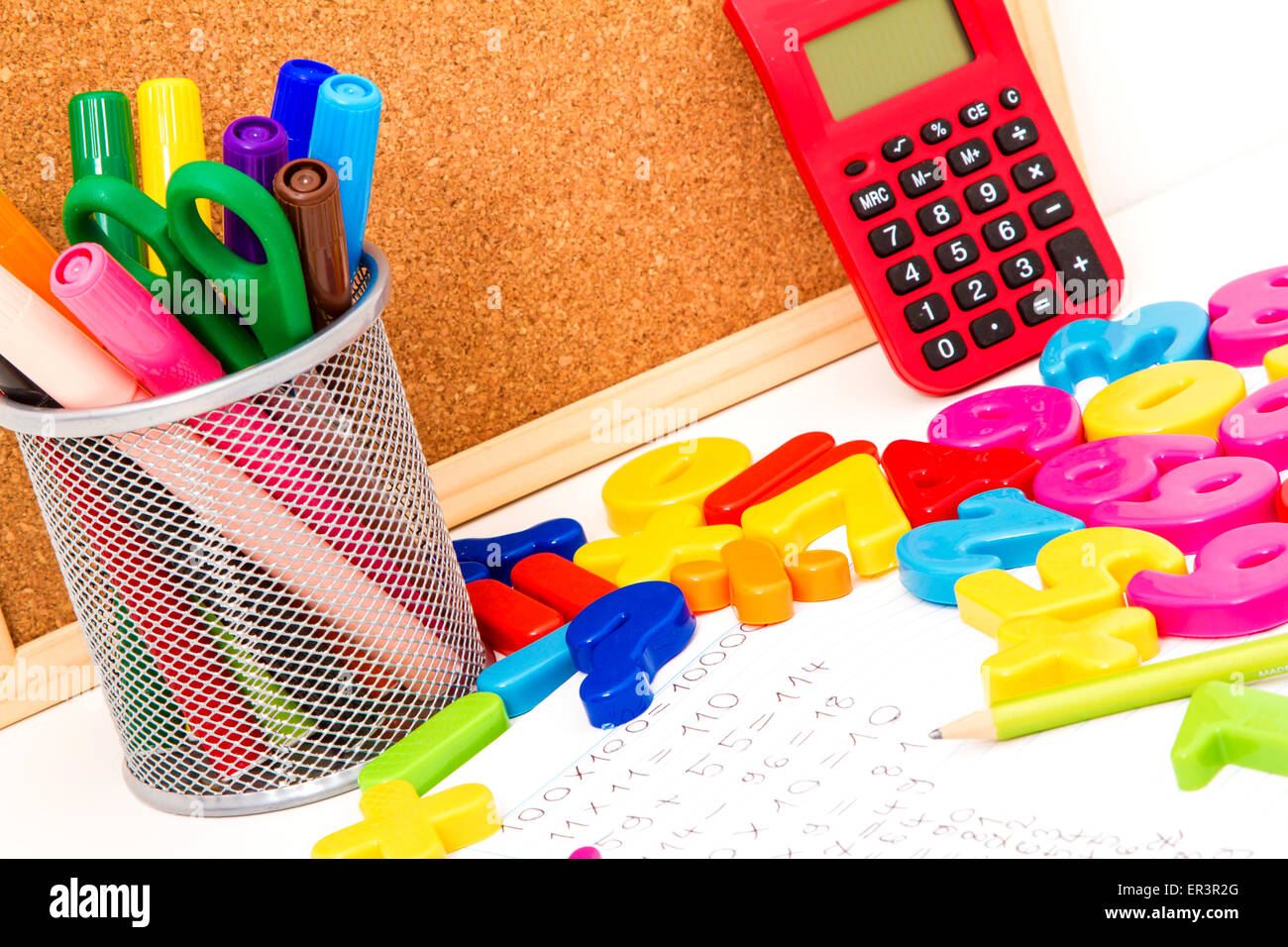 Studying maths, doing some calculations Stock Photo - Alamy