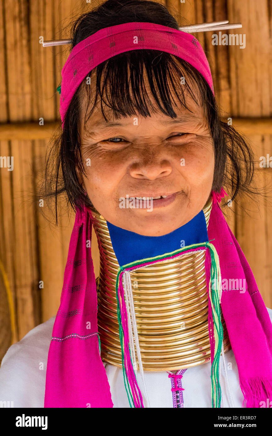 Long Neck Woman, Long Neck Karen, from the tribe of the Karen, Chiang ...