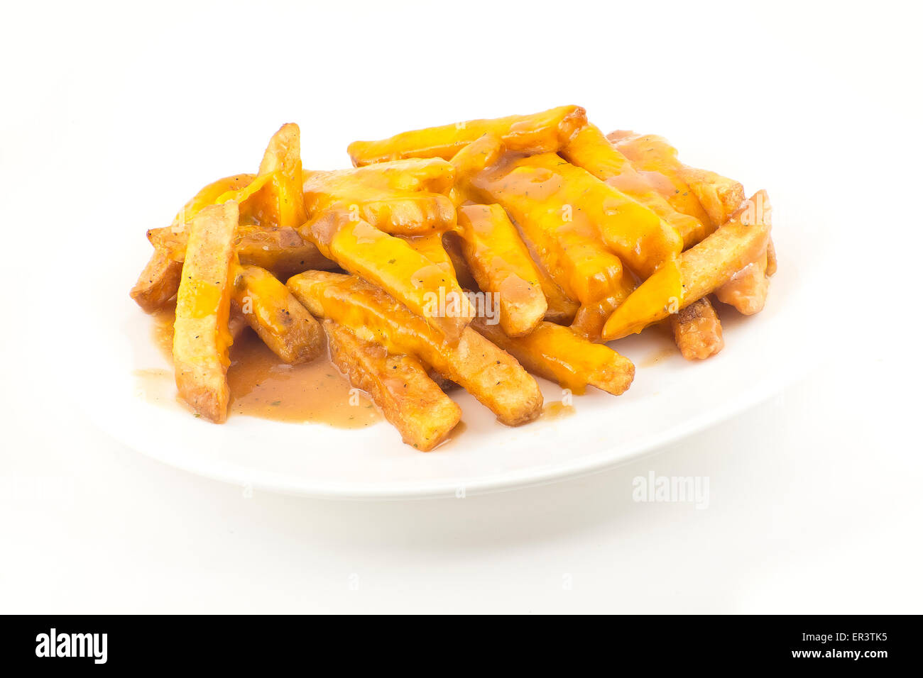 Hearty gravy and cheddar cheese disco fries Stock Photo - Alamy
