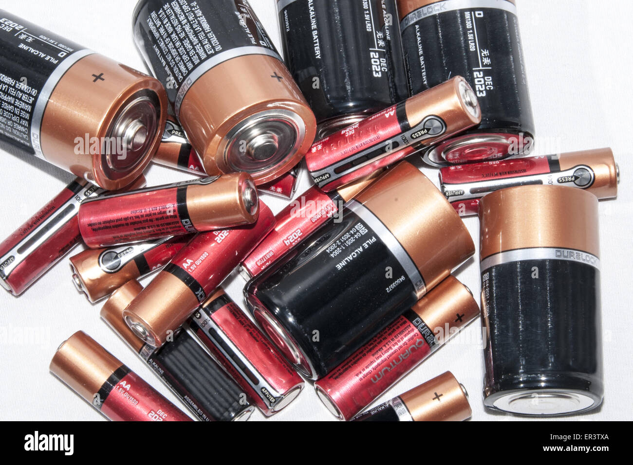 still life image of batteries Stock Photo - Alamy