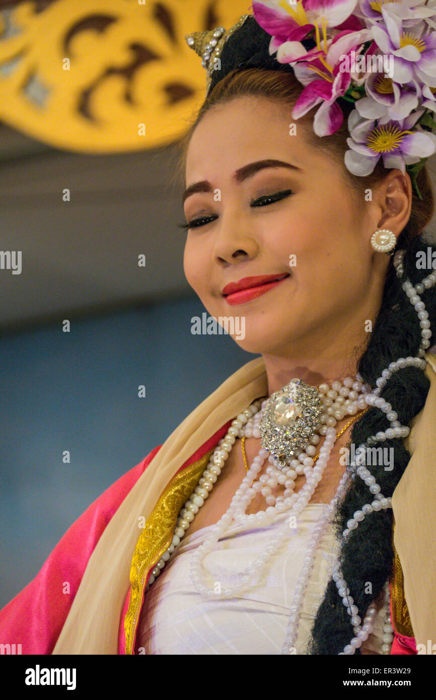 Female Dancer in a folklore show in Chiang Mai, Thailand, Asia Stock ...