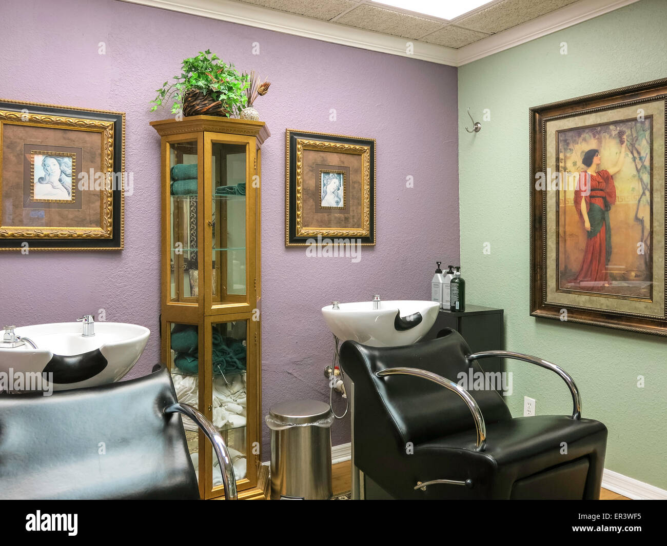 Luxury Hair Salon Shampoo Room, Florida Stock Photo - Alamy