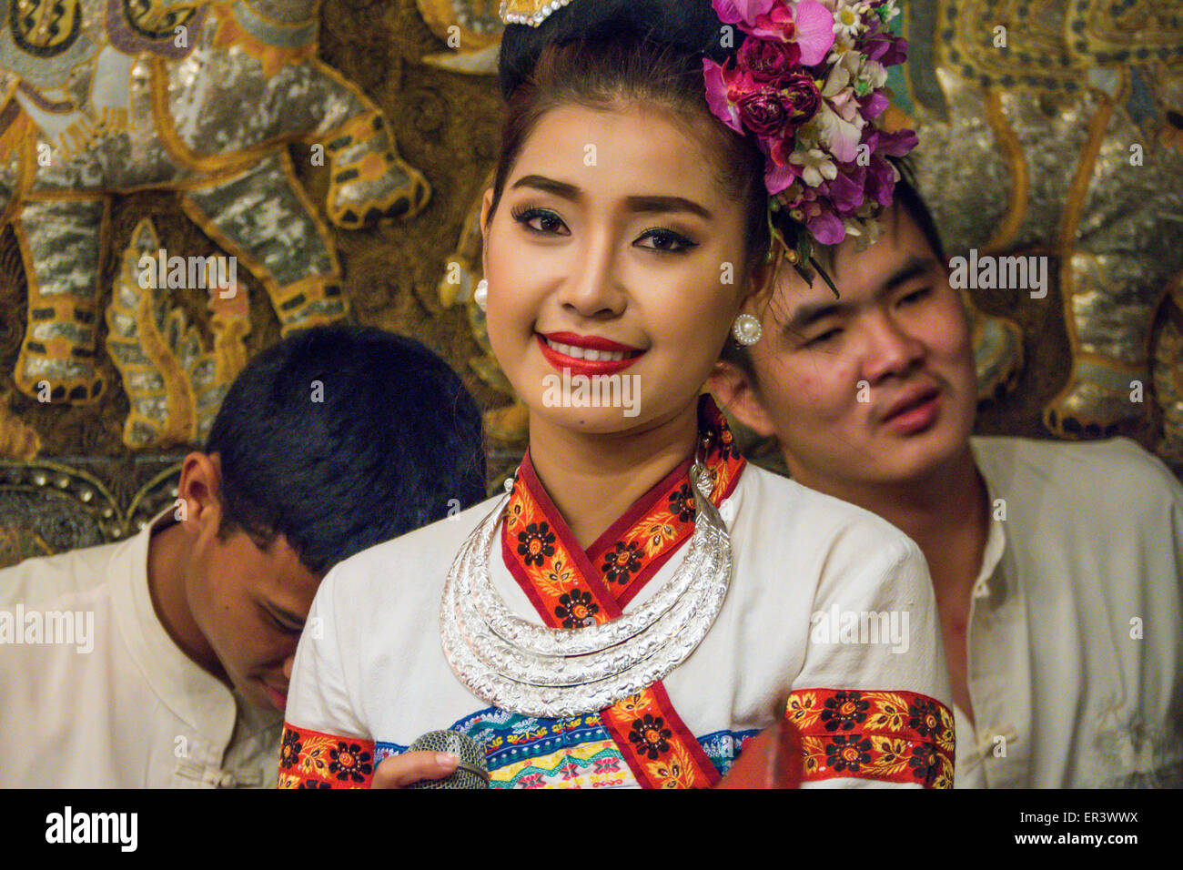Female Singer in a folklore show in Chiang Mai, Thailand, Asia Stock ...