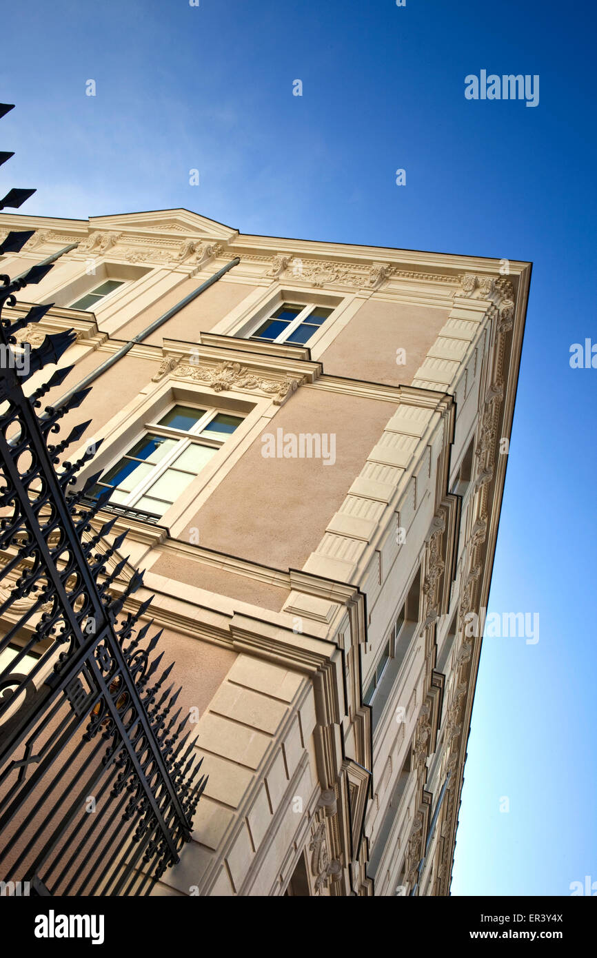 Wrought iron gate of a French building Stock Photo - Alamy