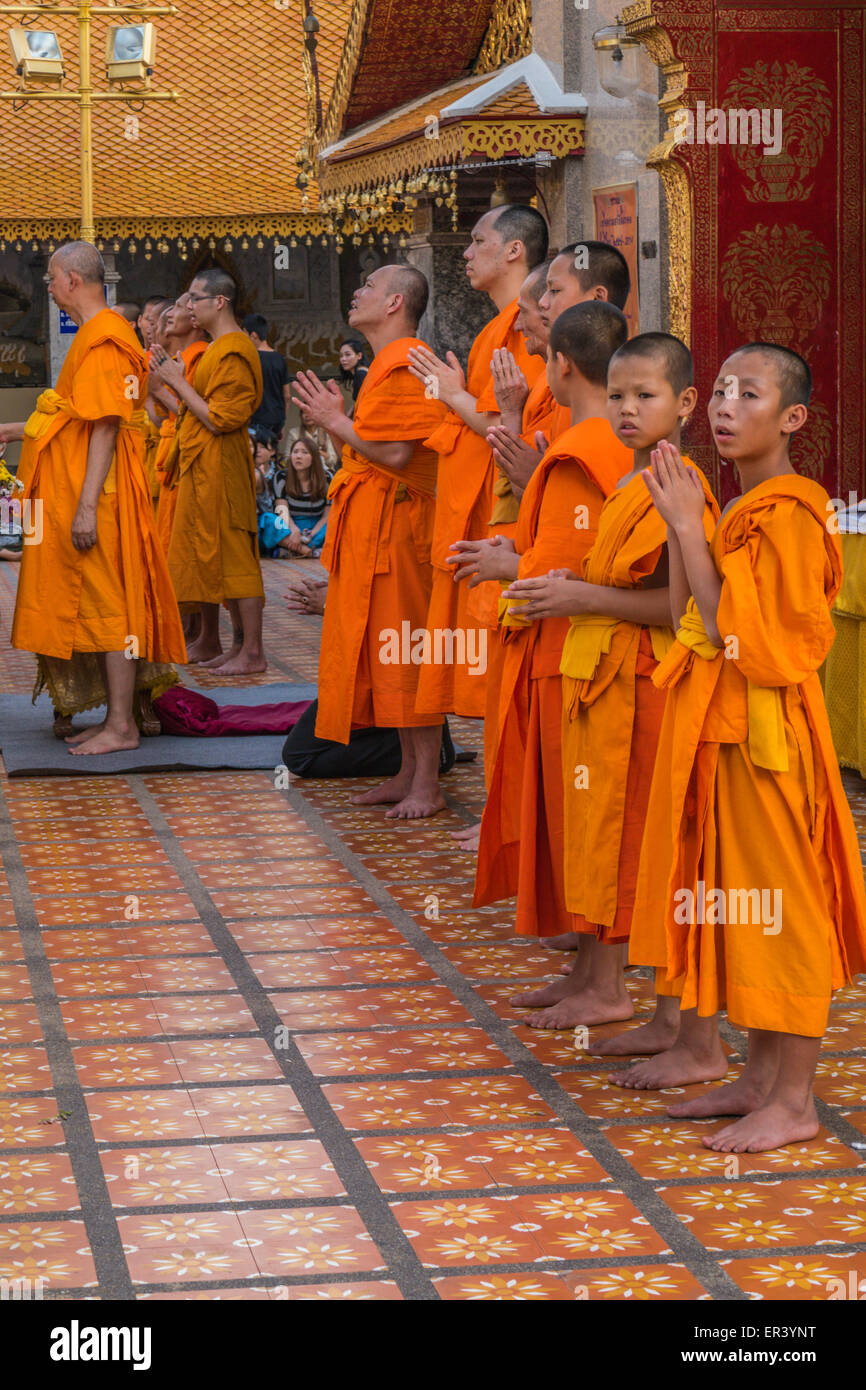 Young Monks at Wat Phra That Doi Suthep, Temple, Chiang Mai, Northern ...