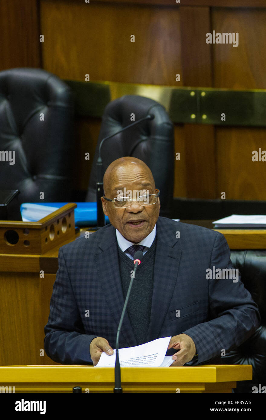 Cape Town, South Africa. 26th May, 2015. South African President Jacob ...