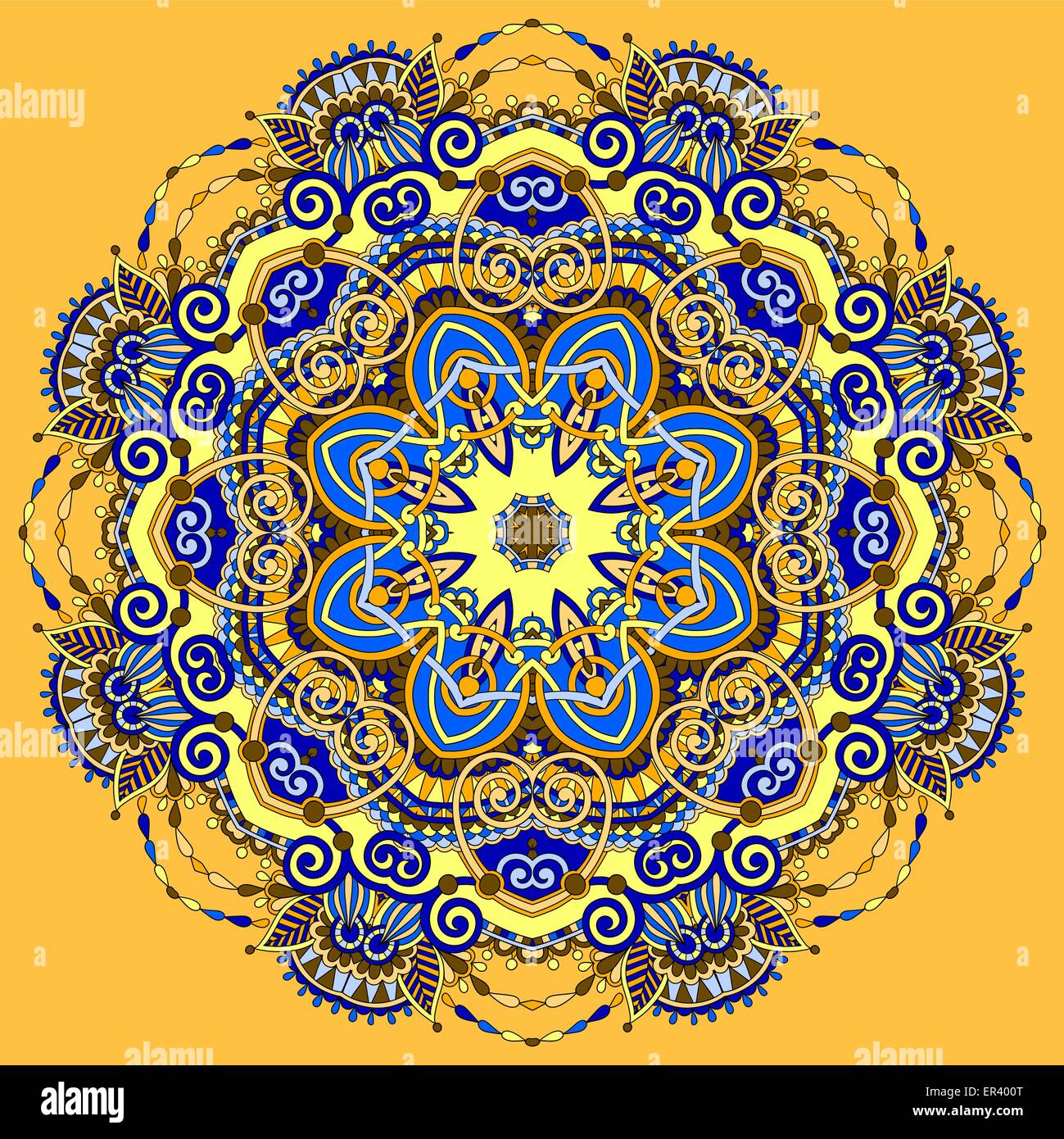 Round decorative lotus petal Stock Vector Images - Alamy