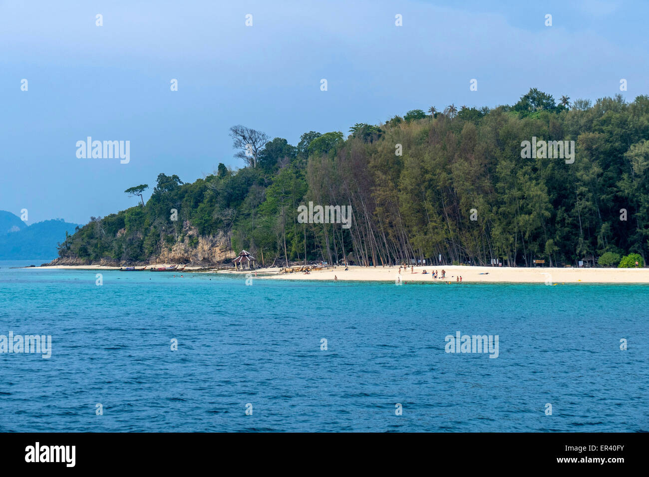 Island with sandy beach, Andaman Sea, Thailand, Asia Stock Photo - Alamy