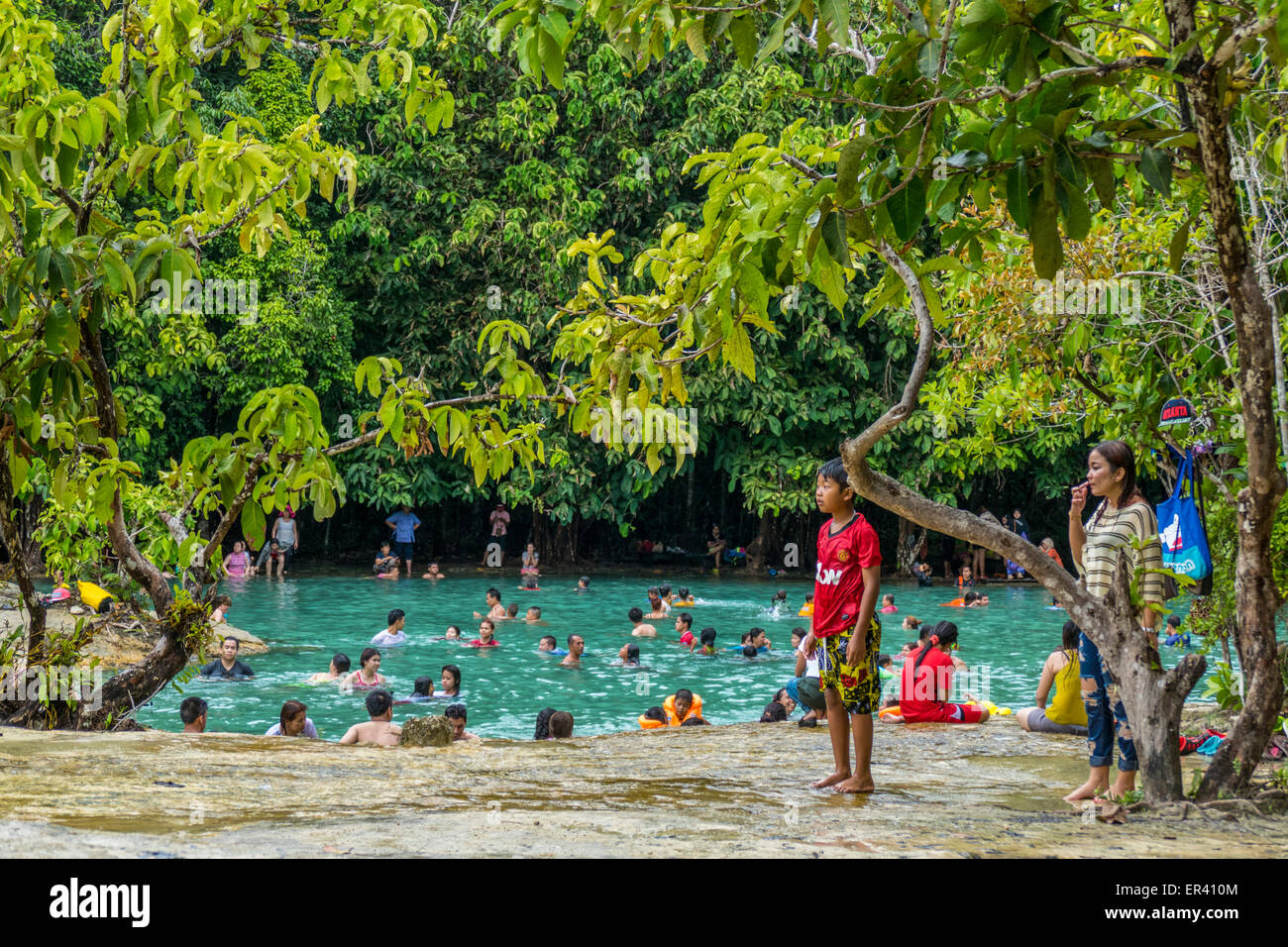 Warm water streams Sa Morakot, Wildlive Sanctuary, Emerald Pool, Khao ...