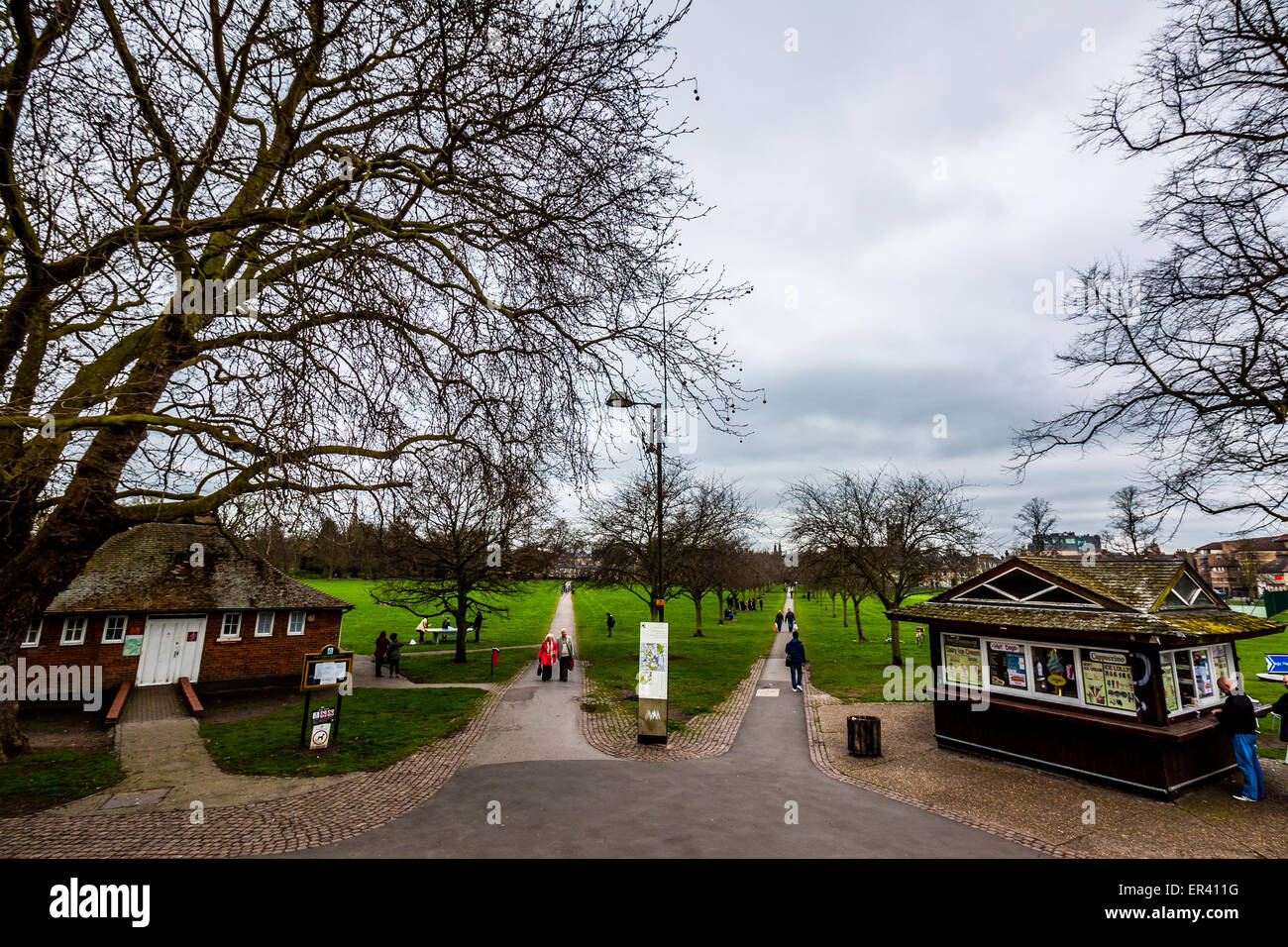 Jesus Green park in Cambridge Stock Photo - Alamy