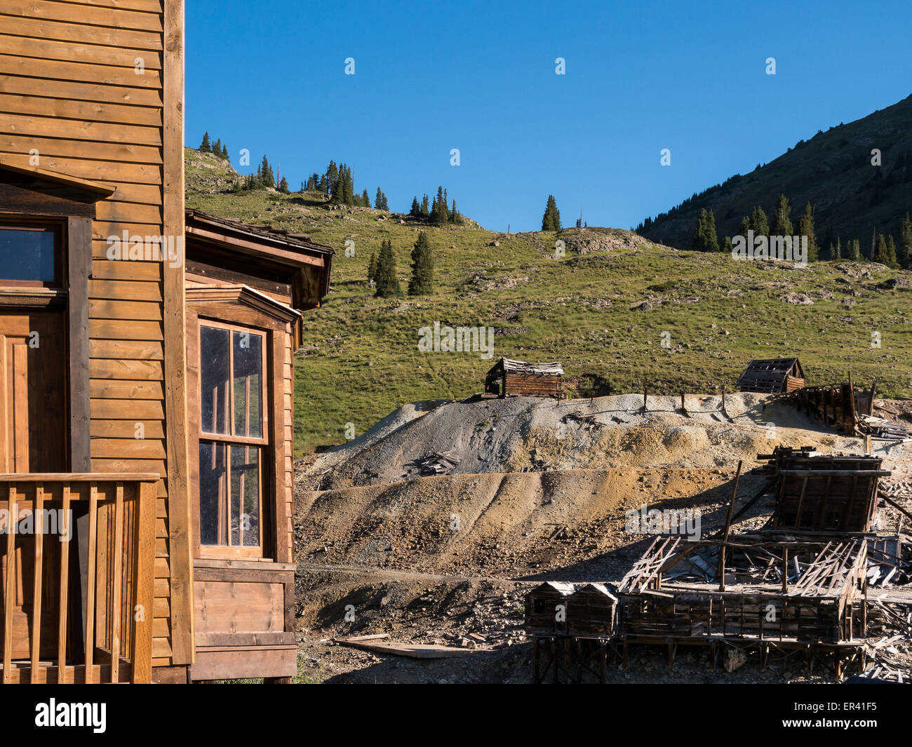 Duncan House (restored), Animas Forks, Alpine Loop, Colorado Stock ...