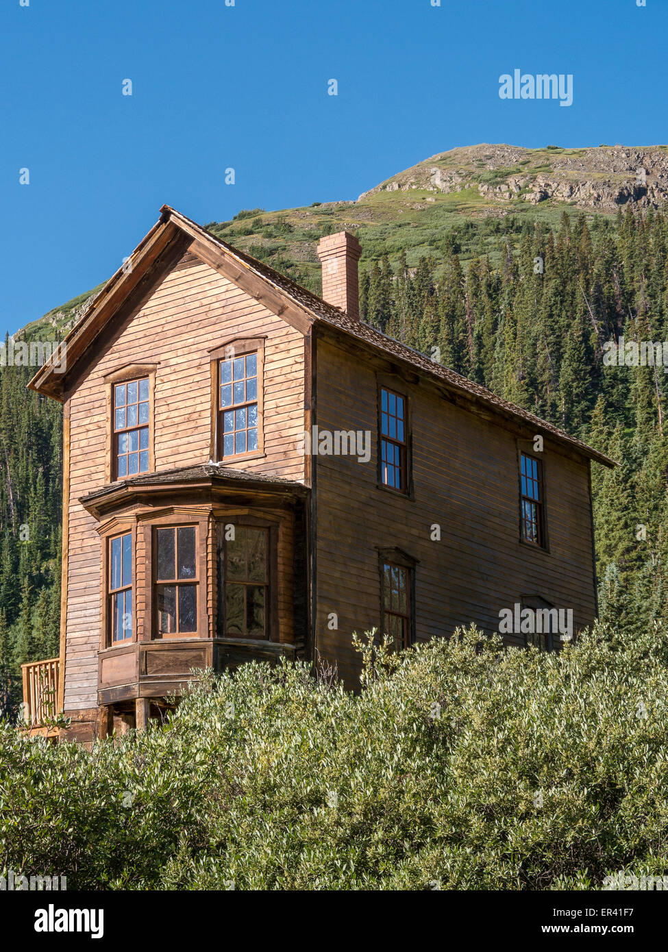 Duncan House (restored), Animas Forks, Alpine Loop, Colorado Stock ...