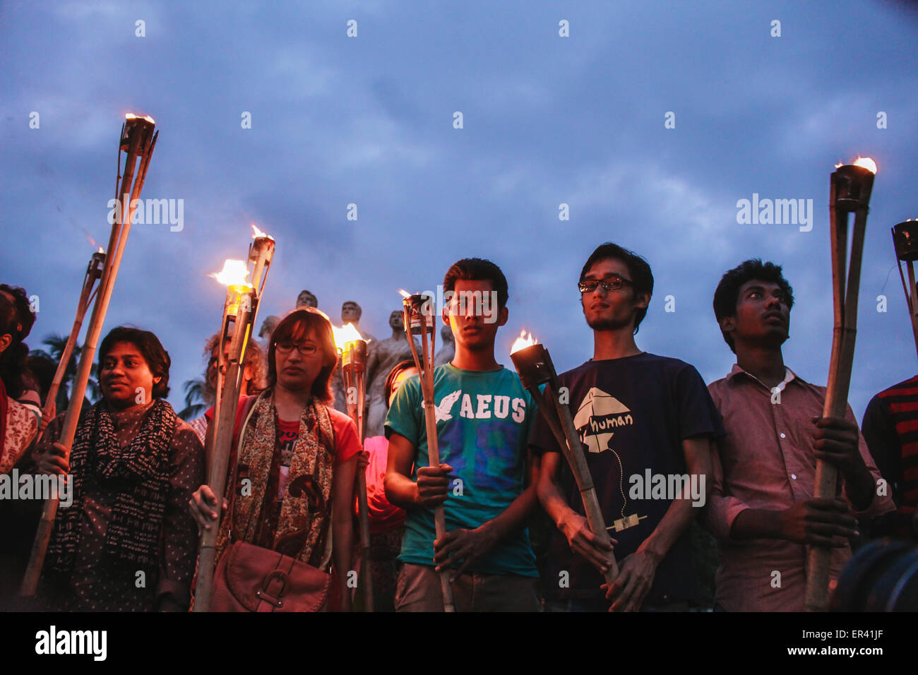 Dhaka, Bangladesh. 26th May, 2015. Recently a 21 year old Girl was gang ...