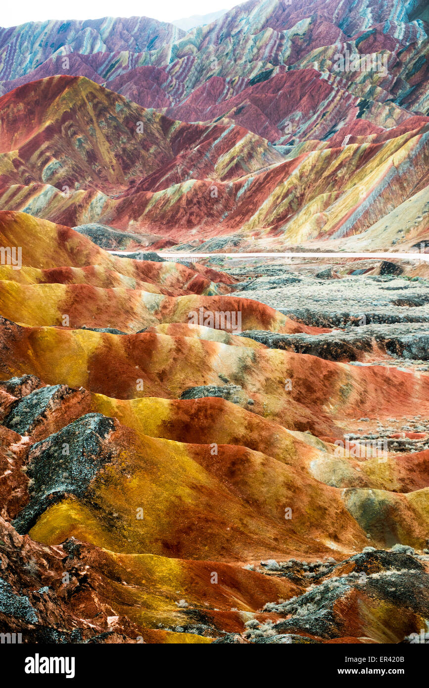 Danxia rainbow mountains in zhangye hi-res stock photography and images ...