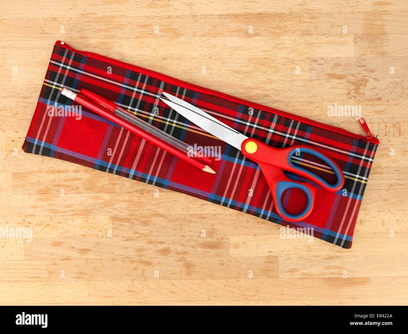 A close up shot of a school pencil case Stock Photo - Alamy