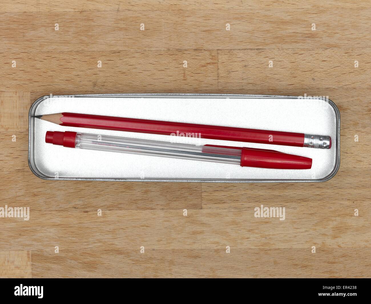 A close up shot of a school pencil case Stock Photo - Alamy