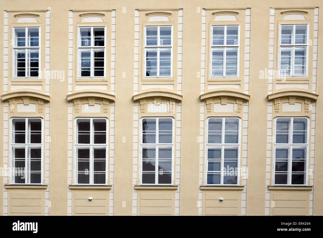 windows of Prague Castle - detail, Czech Republic, Europe Stock Photo ...