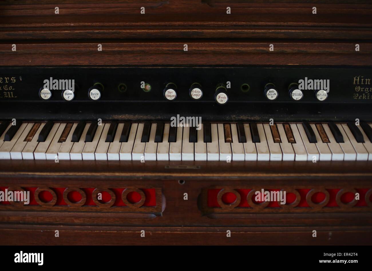 A close up of an antique organ Stock Photo - Alamy