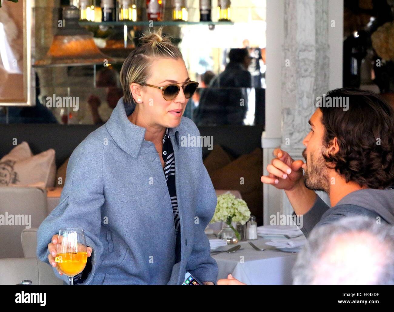 Kaley Cuoco leaves Villa Blanca restaurant in Beverly Hills after ...