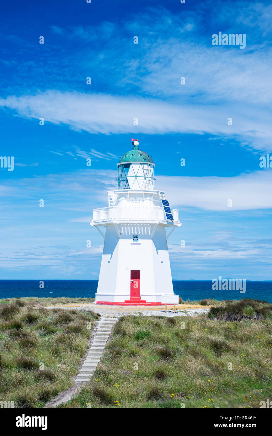 Waipapa Point lighthouse on the Catlins Forest Park and Coast in south ...