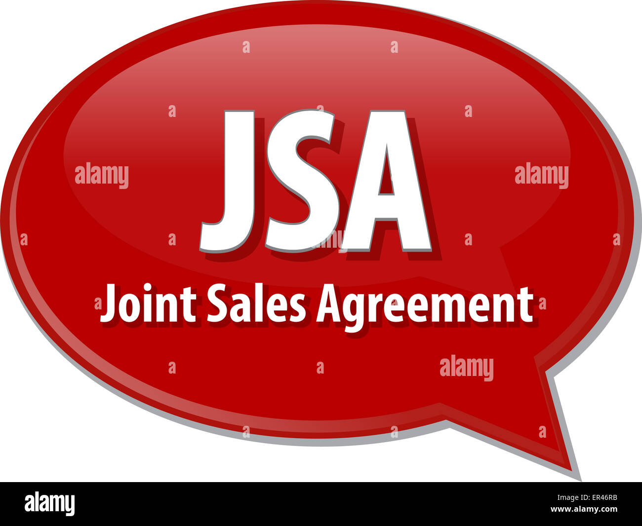 word speech bubble illustration of business acronym term JSA Joint ...