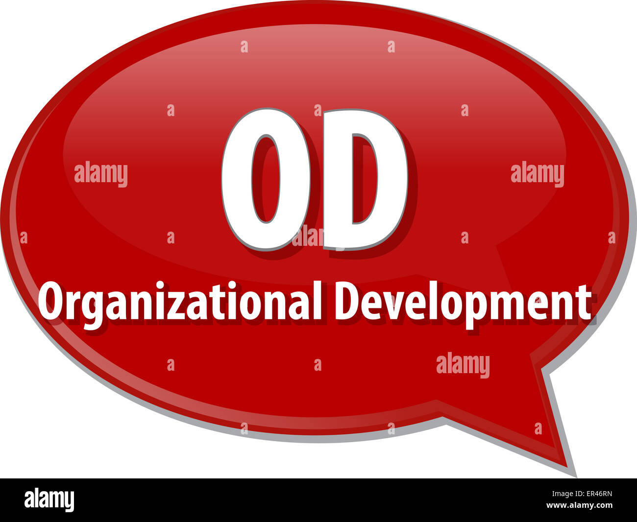 word speech bubble illustration of business acronym term OD ...