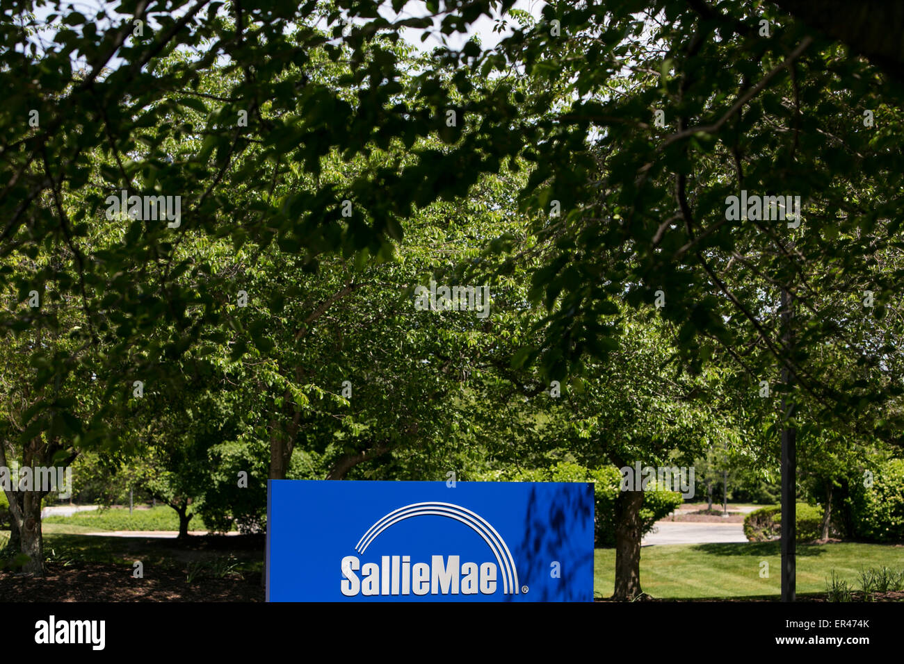 A logo sign outside the headquarters of SLM Corporation, also known as ...