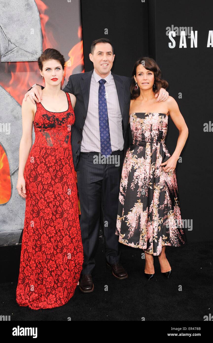 Los Angeles, CA, USA. 26th May, 2015. Alexandra Daddario, Brad Peyton ...