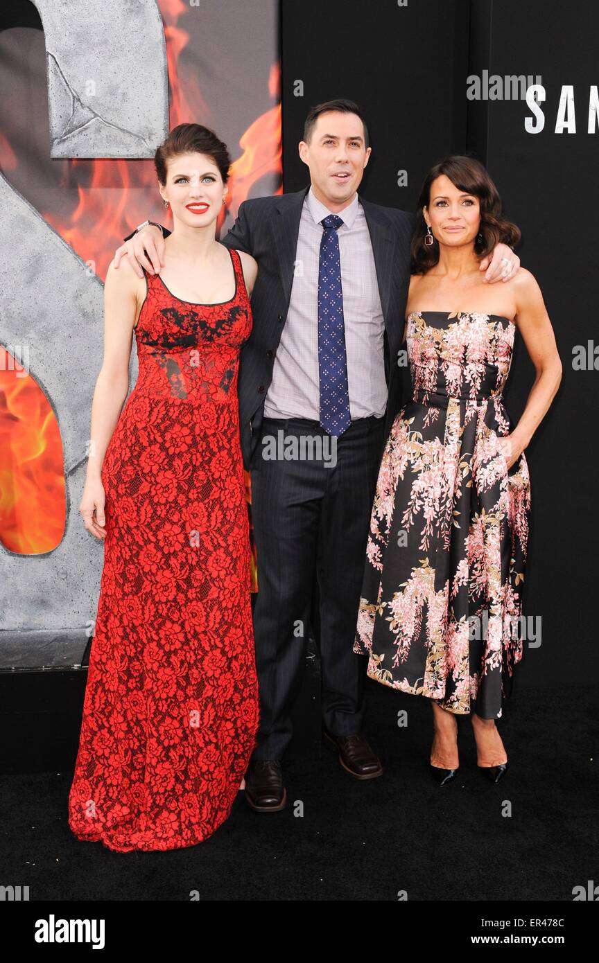 Los Angeles, CA, USA. 26th May, 2015. Alexandra Daddario, Brad Peyton ...