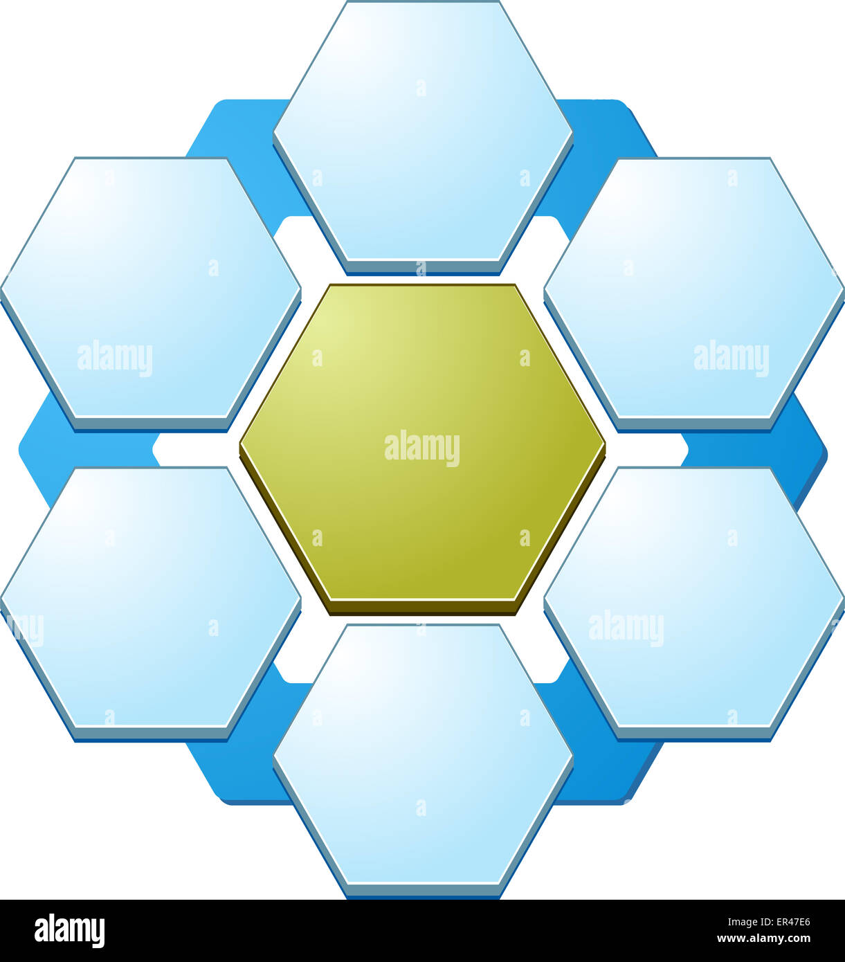 blank business strategy concept relationship diagram illustration ...