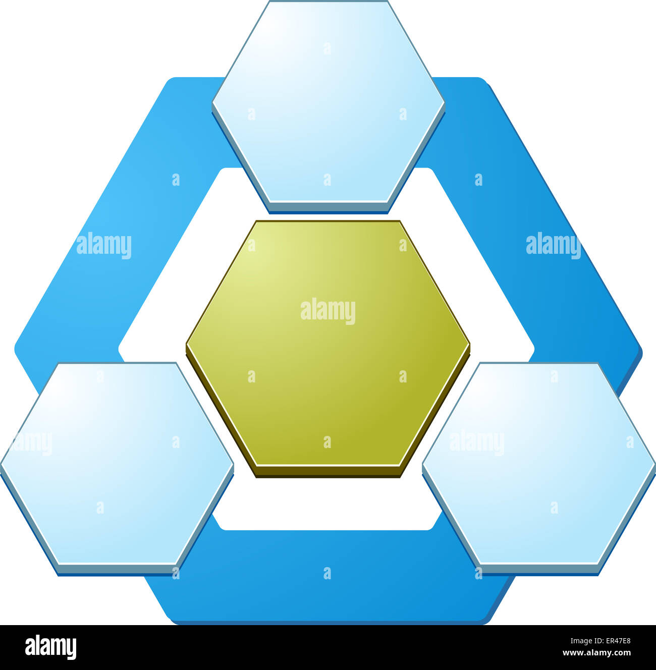 blank business strategy concept relationship diagram illustration ...