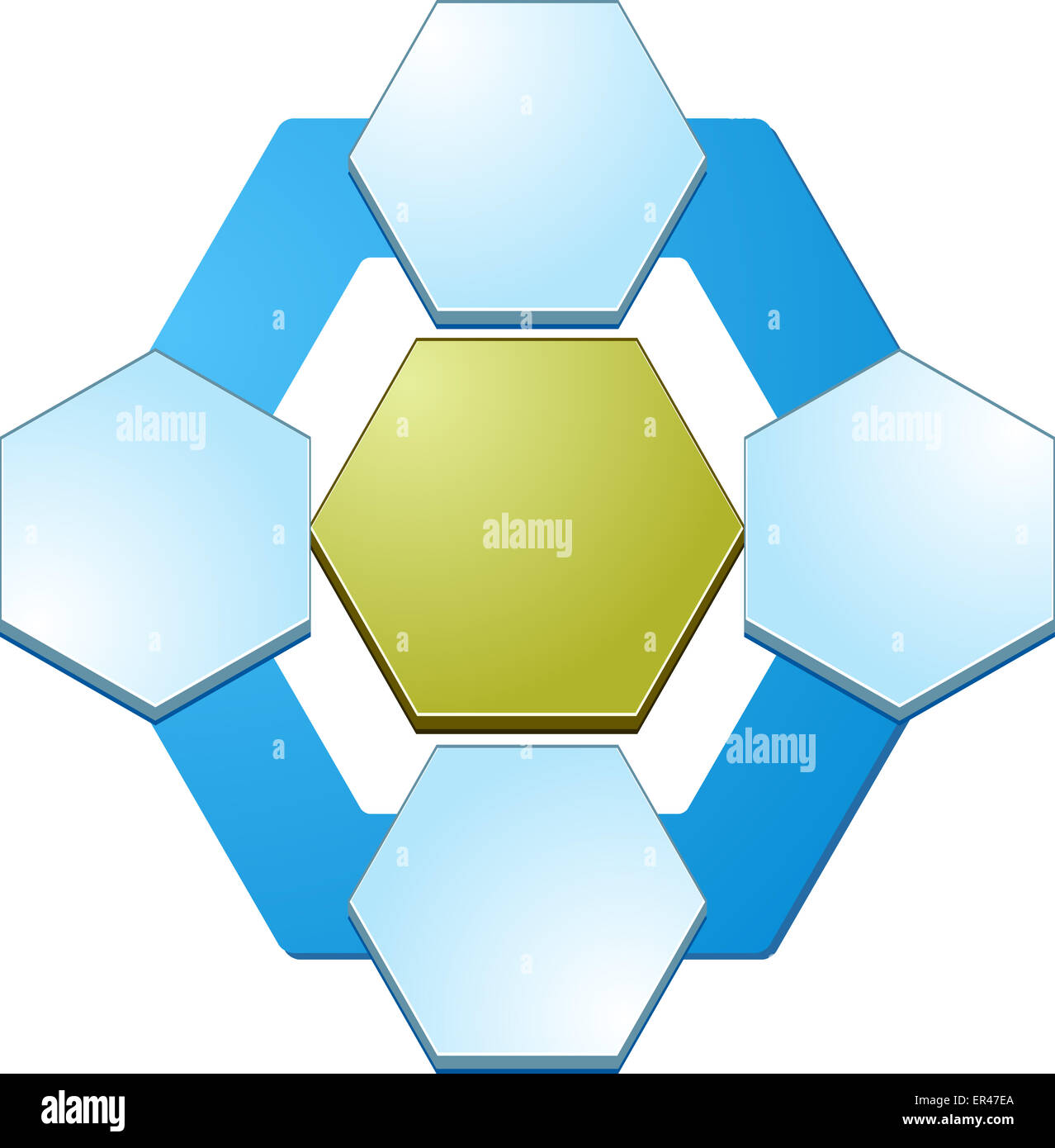 blank business strategy concept relationship diagram illustration ...