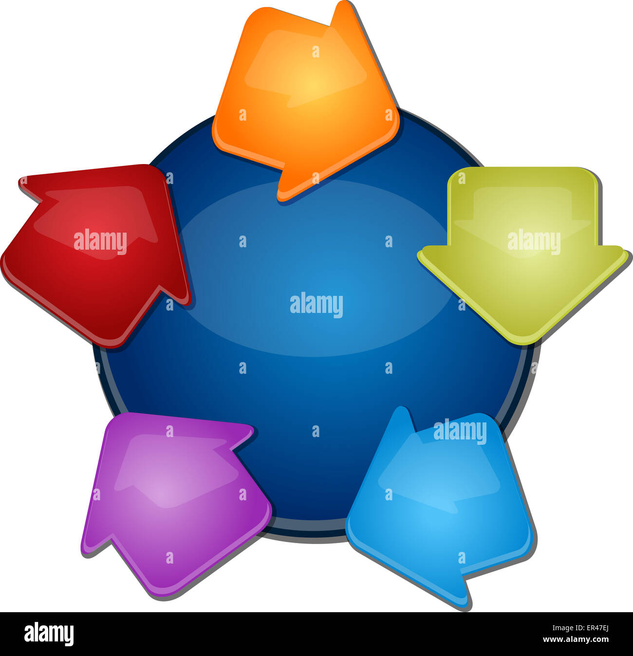 blank business strategy concept diagram illustration of process cycle ...