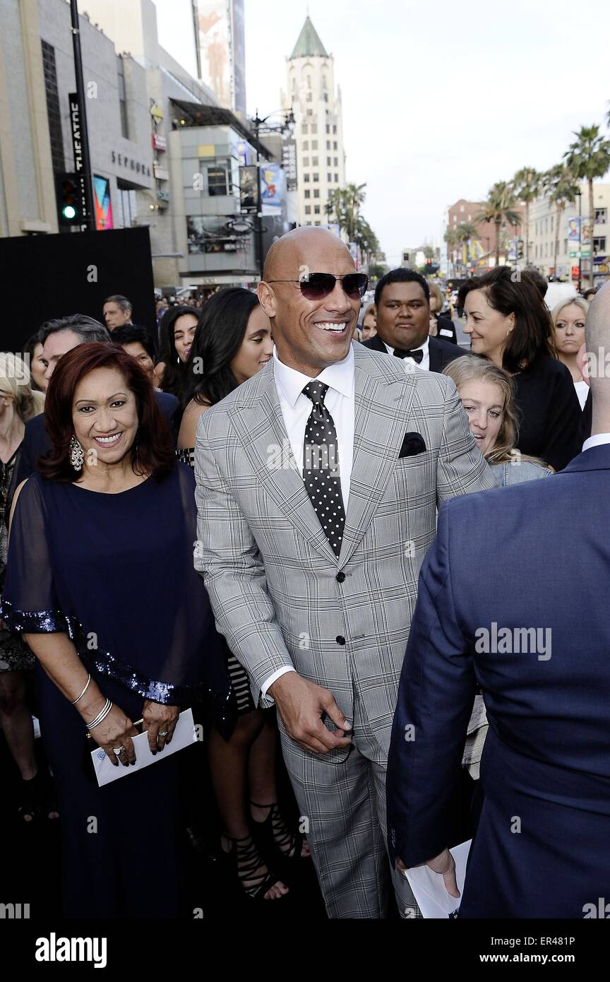 Los Angeles, CA, USA. 26th May, 2015. Dwayne Johnson at arrivals for ...