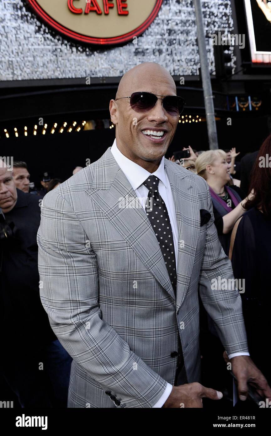 Los Angeles, CA, USA. 26th May, 2015. Dwayne Johnson at arrivals for ...
