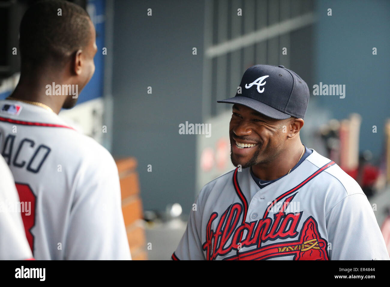 Los Angeles, CA, USA. 26th May, 2015. Atlanta Braves center fielder ...