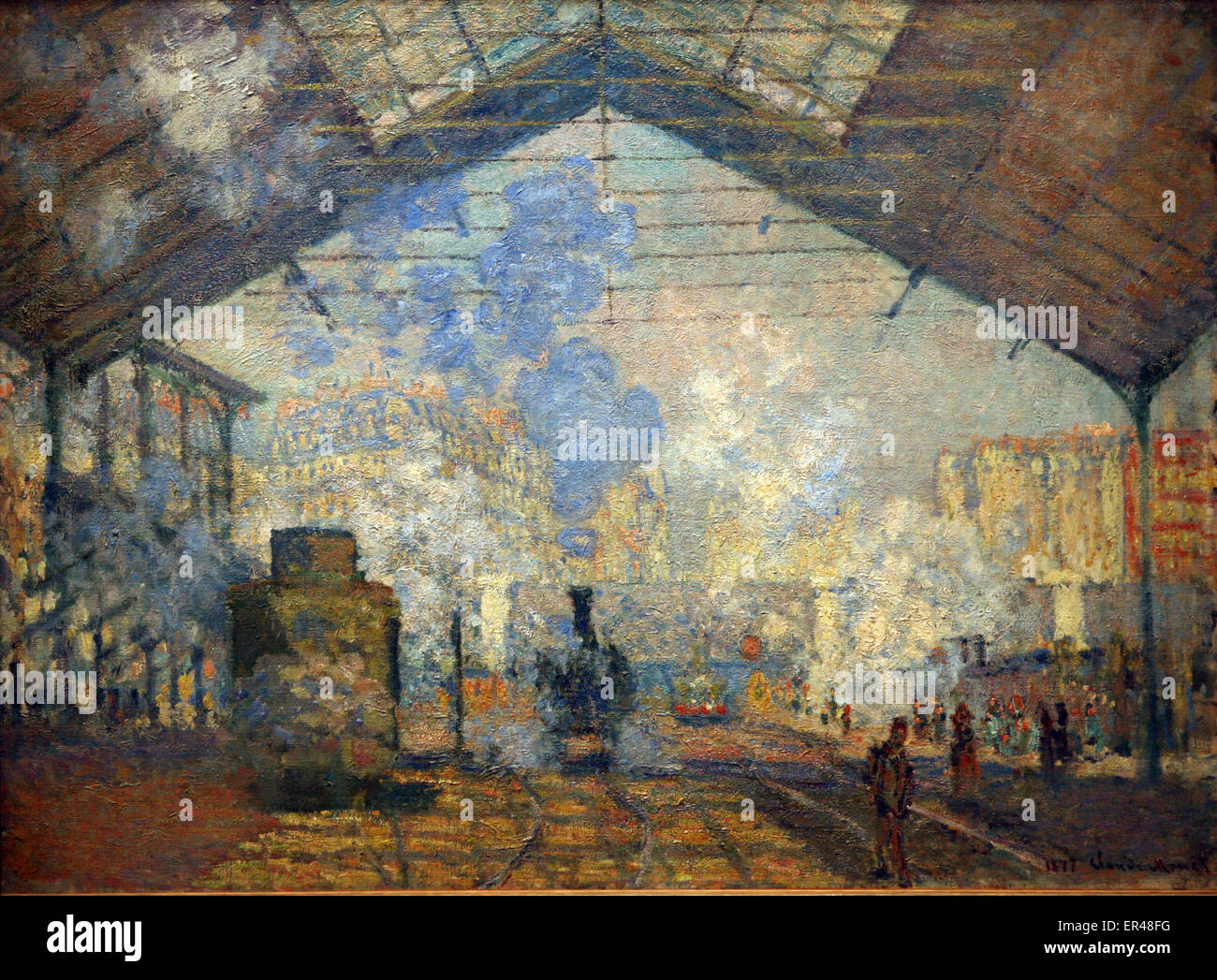 Claude Monet - Le Gare St-Lazare St-Lazare railway station 1877 Stock ...