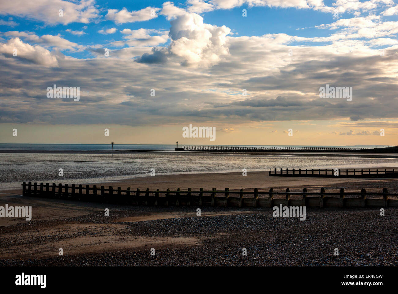 Empty beach Littlehampton West Sussex UK Stock Photo - Alamy