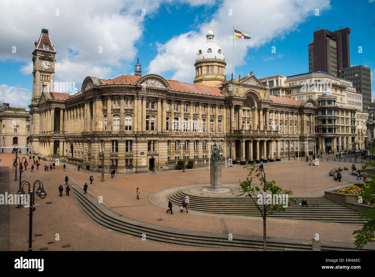 The Birmingham City Council House with Victoria Square in the forground ...