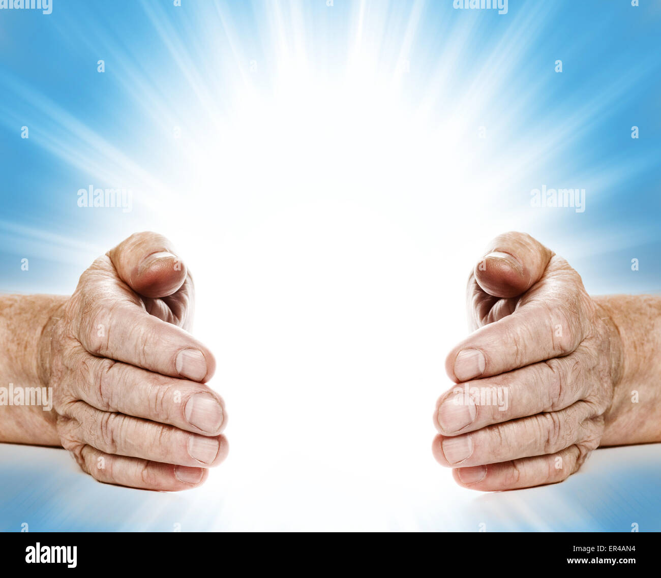 Old hands on abstract background Stock Photo - Alamy