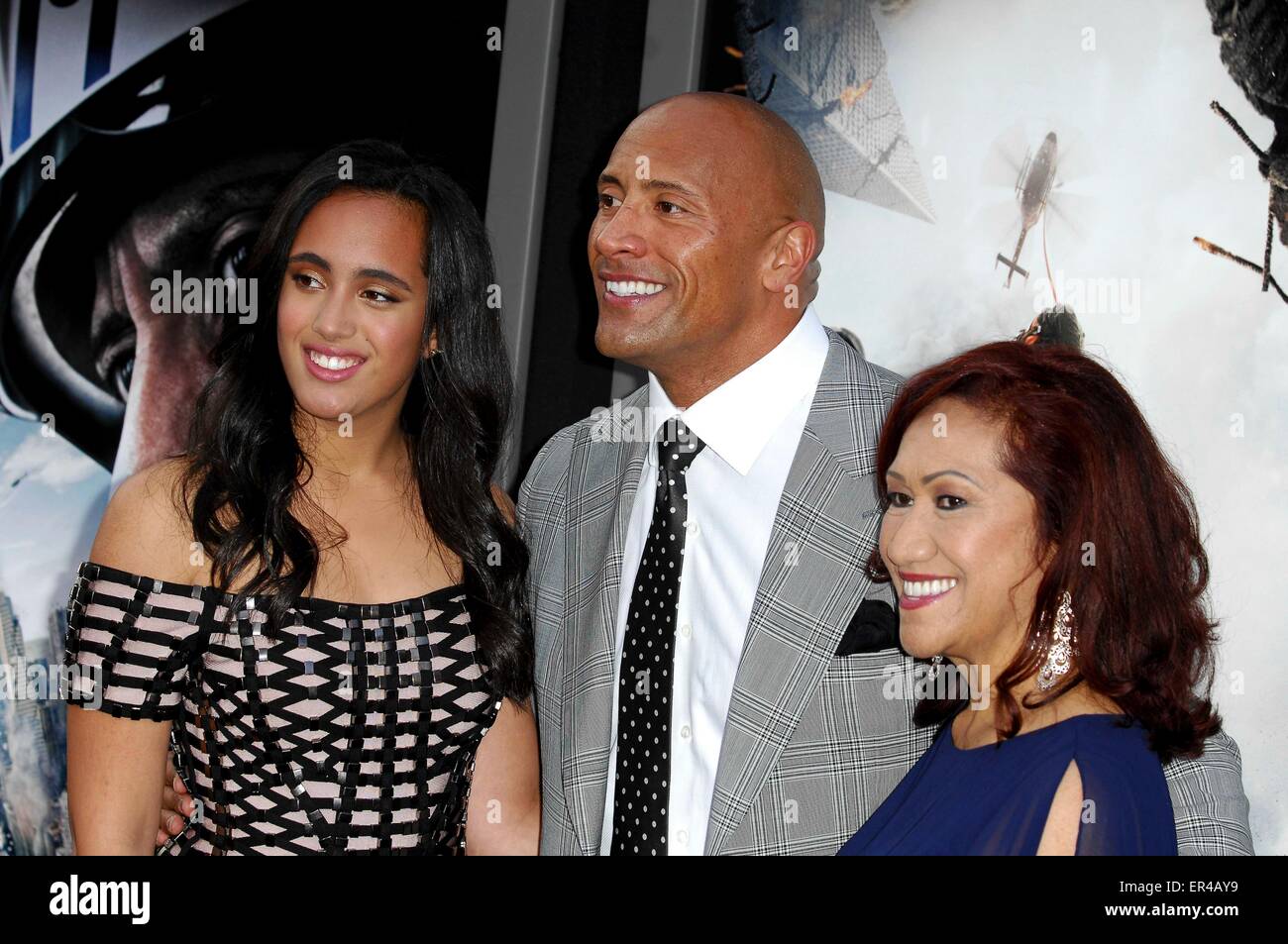Los Angeles, California, USA. 26th May, 2015. Dwayne Johnson, daughter ...