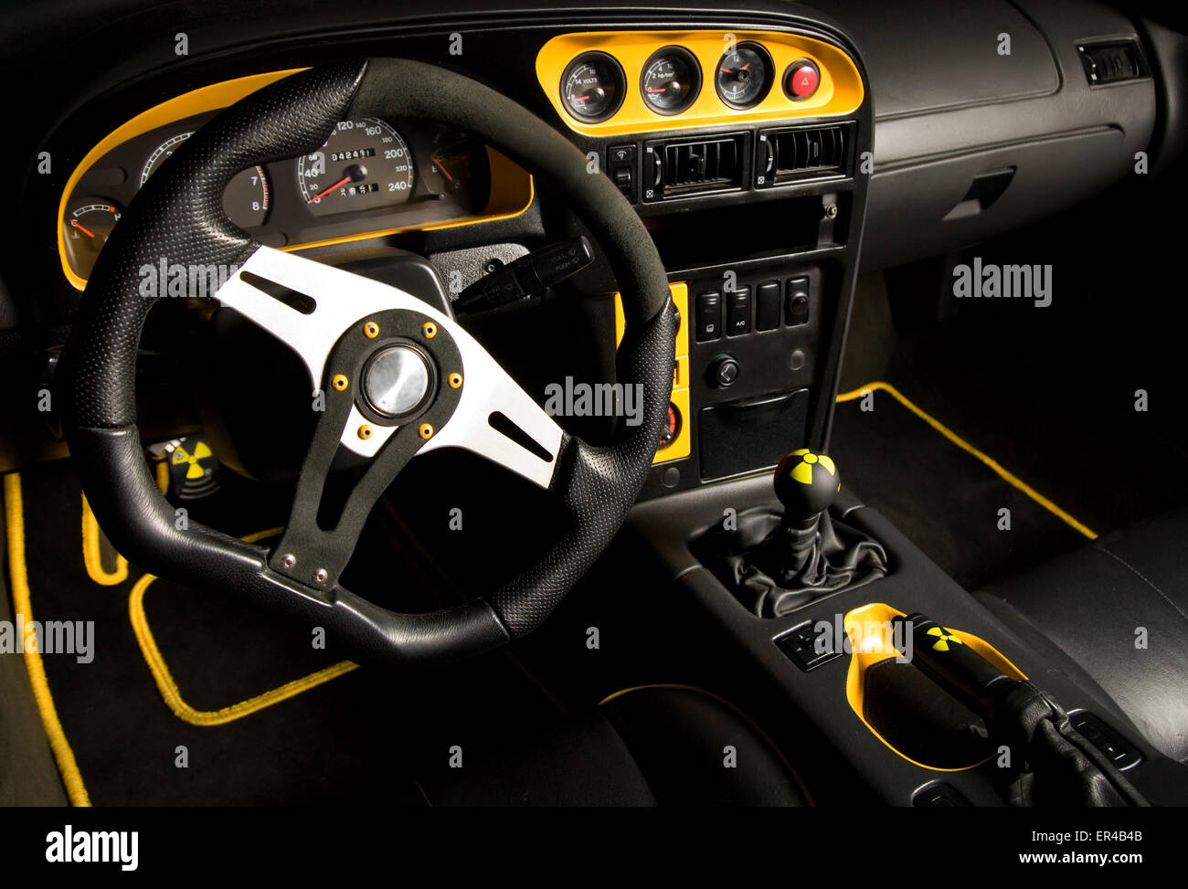 Tuned sport car interior Stock Photo - Alamy