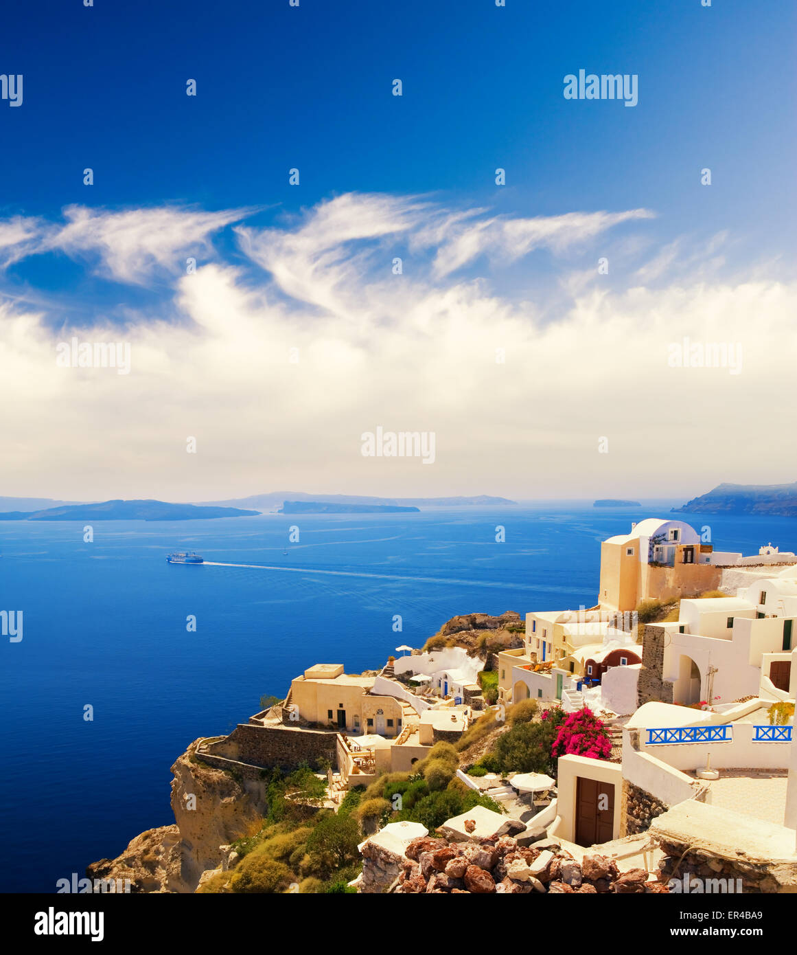 Beautiful landscape view (Santorini Island, Greece Stock Photo - Alamy