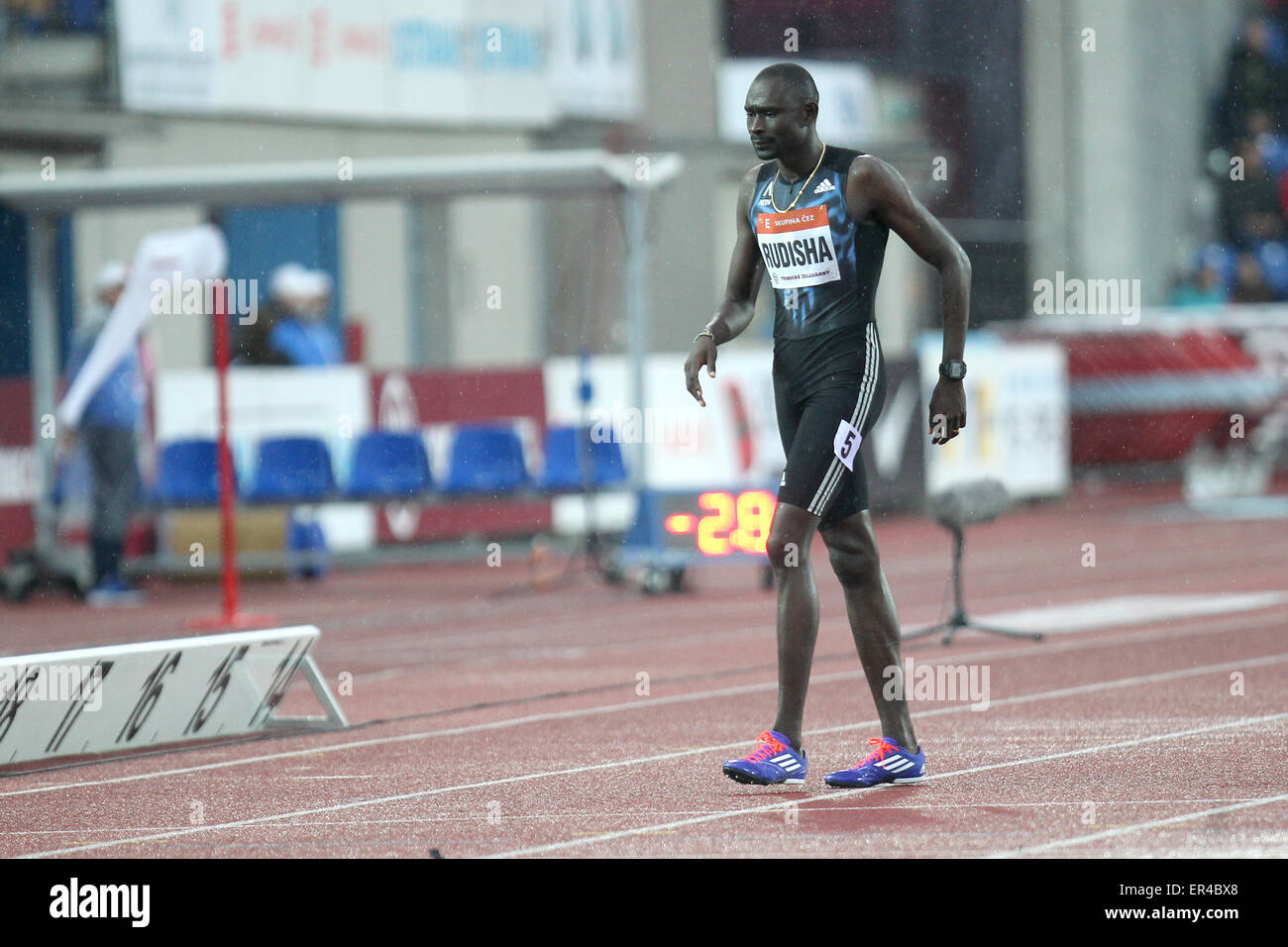 Ostrava, Czech Republic. 26th May, 2015. Kenyan David Rudisha leaves ...