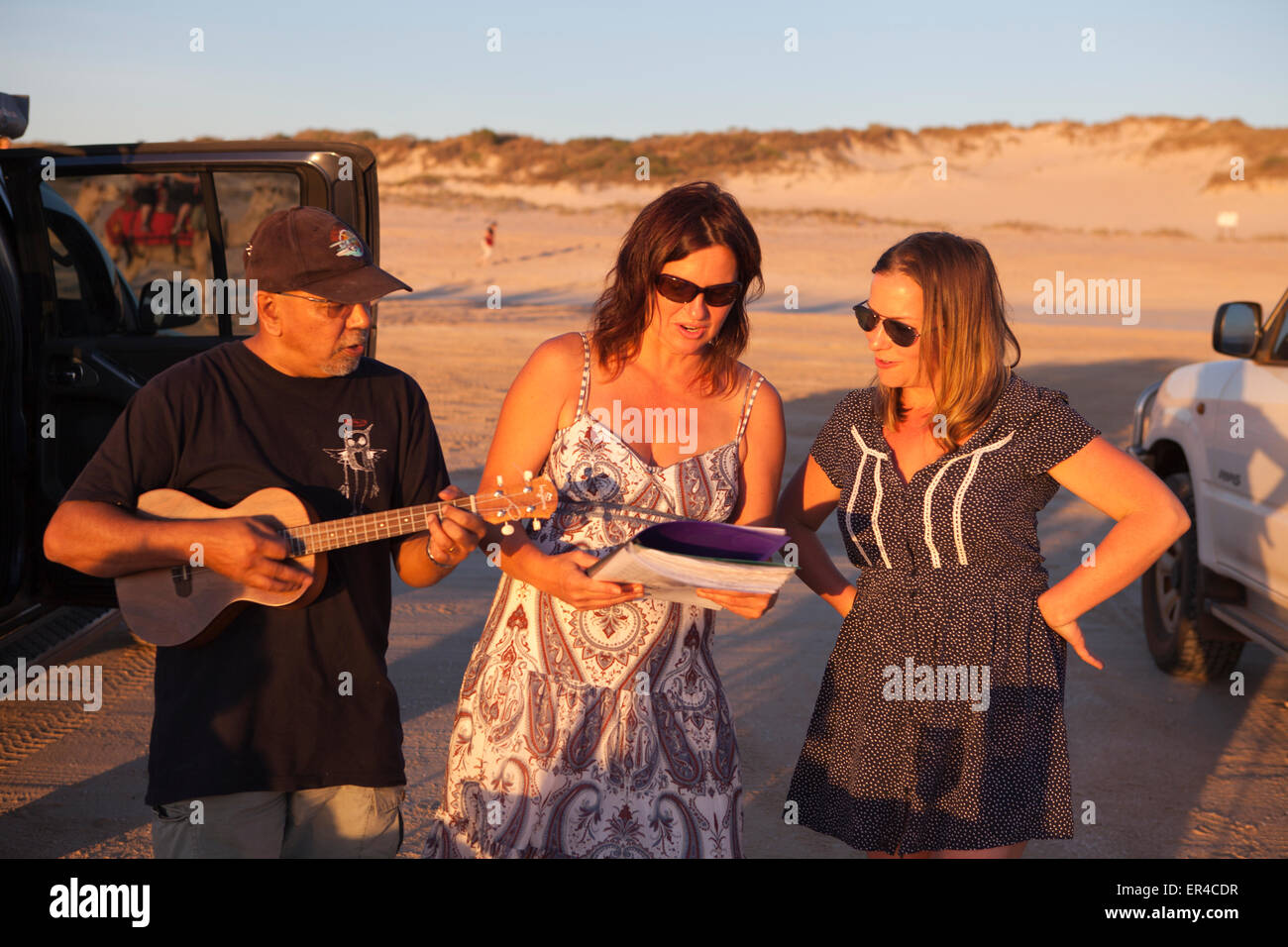 People relaxing on Cable beach, Broome, Western Australia where it is ...